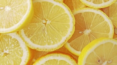 Rotation Juicy Yellow Lemon Top View Stock Footage Video (100% Royalty ...
