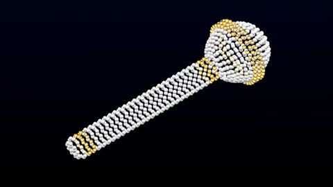 White Golden Colored Spheres Shaped Microphone Stock Footage Video (100 ...