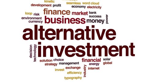 Alternative Investment Animated Word Cloud Kinetic Stock Footage Video ...