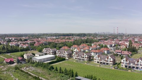 Aerial View Suburbs Warsaw City Infrastructure Stock Footage Video (100 ...