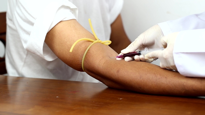 doctor taking real blood samples patient Stock Footage Video (100% ...