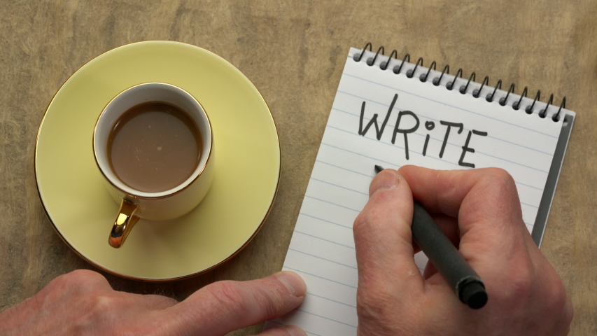 write poetry - man hand writing Stock Footage Video (100% Royalty-free ...