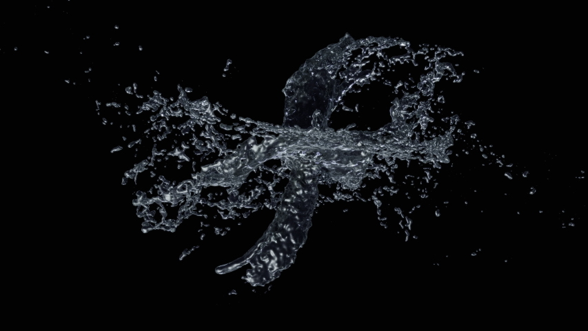 water splashing implosion 4k on black Stock Footage Video (100% Royalty ...