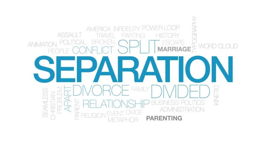 separation animated word cloud kinetic typography Stock Footage Video ...