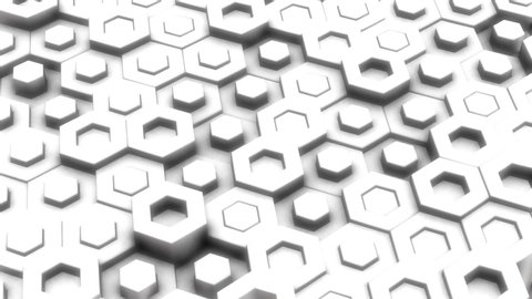 Abstract Hexagon Geometric Surface Loop Front Stock Footage Video (100% ...