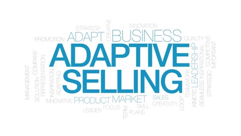 Adaptive Selling Animated Word Cloud Kinetic Stock Footage Video (100% ...