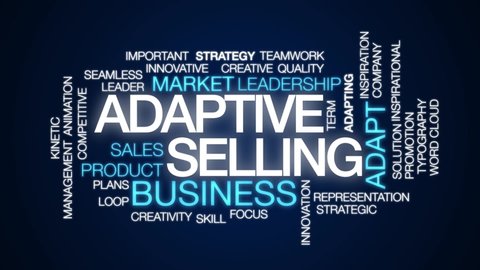 Adaptive Selling Animated Word Cloud Kinetic Stock Footage Video (100% ...