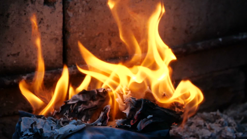 book pages burning fire bonfire books Stock Footage Video (100% Royalty ...