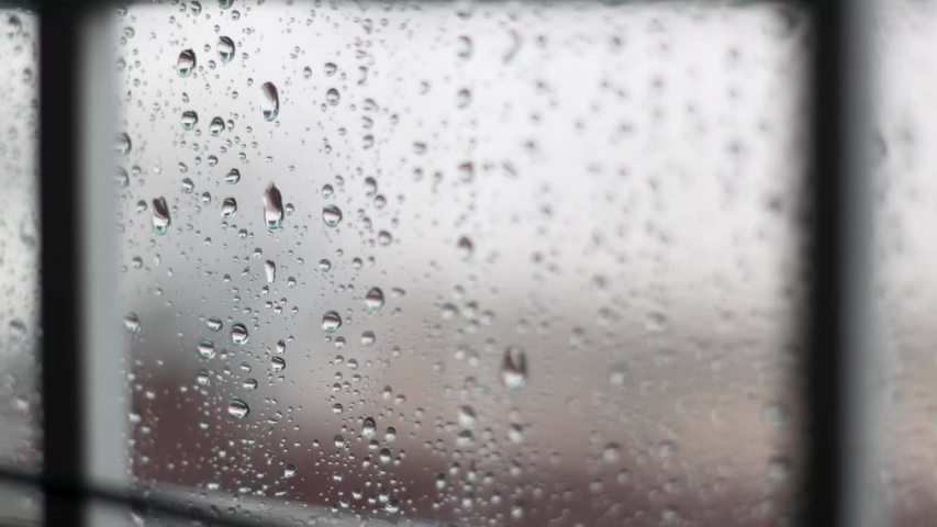 sadness rain drop on glass window Stock Footage Video (100% Royalty ...