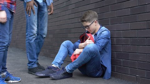 Students Throwing Things Out Backpack On Stock Footage Video (100% ...