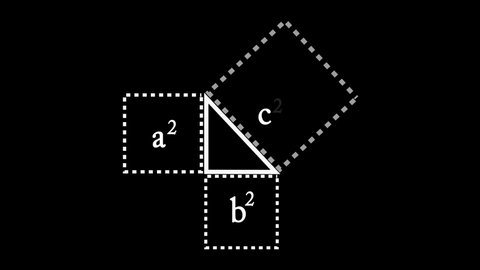 Explanatory Video 4k Pythagorean Theorem Letters Stock Footage Video ...