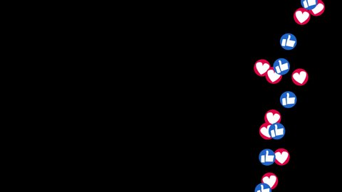 like heart icons pop flow animation Stock Footage Video (100% Royalty ...