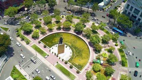 Aerial Vietnam Saigon Hcmc Panning Hyperlapse Stock Footage Video (100% ...