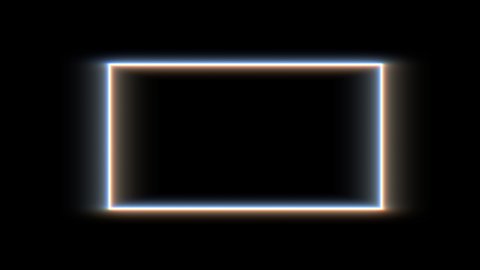 Neon Glowing Box Animation Overlay On Stock Footage Video (100% Royalty ...