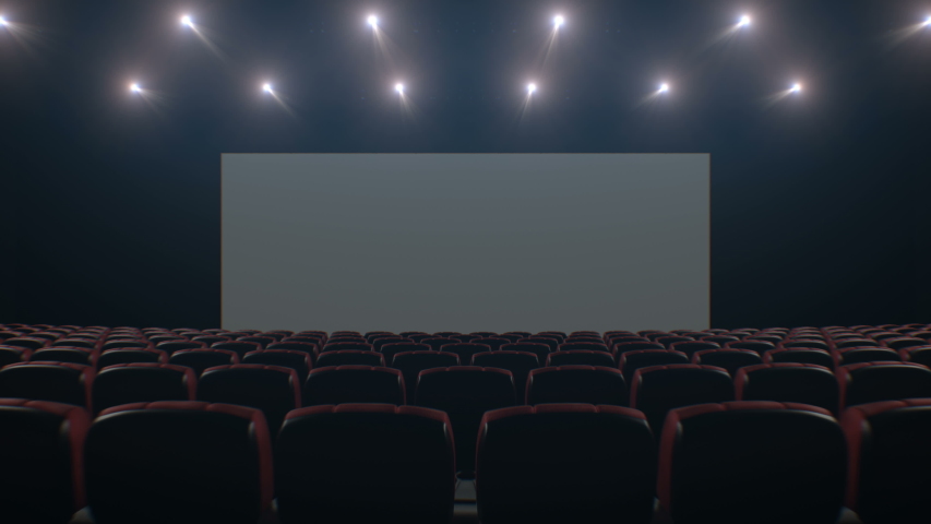 Beautiful Wide Screen in Cinema Stock Footage Video (100% Royalty-free ...