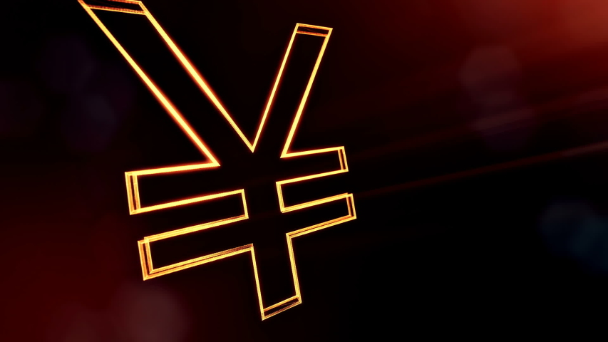 animation icon emblem japanese yen logo Stock Footage Video (100% ...