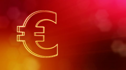 Looped Animation Rotating Euro Symbol Euro Stock Footage Video (100% ...