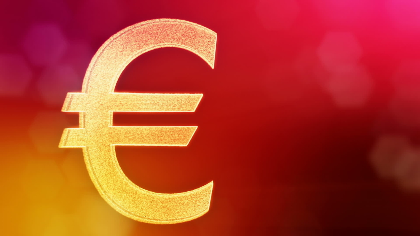 Animation Icon Emblem Euro Logo Financial Stock Footage Video (100% ...