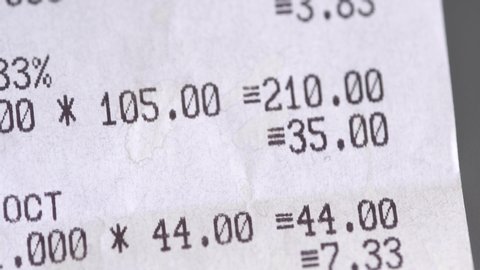 Supermarket Receipt Cash Register Macro Grocery Stock Footage Video ...