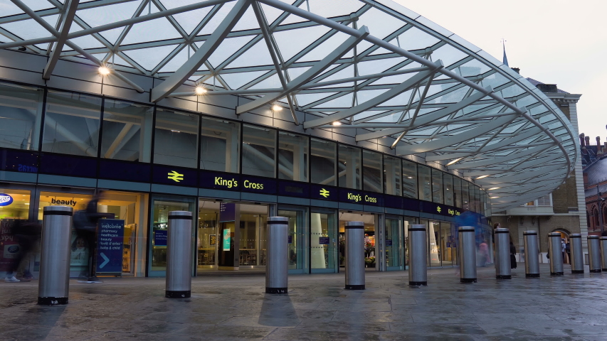 Modern Entrance to Kings Cross Stock Footage Video (100% Royalty-free ...