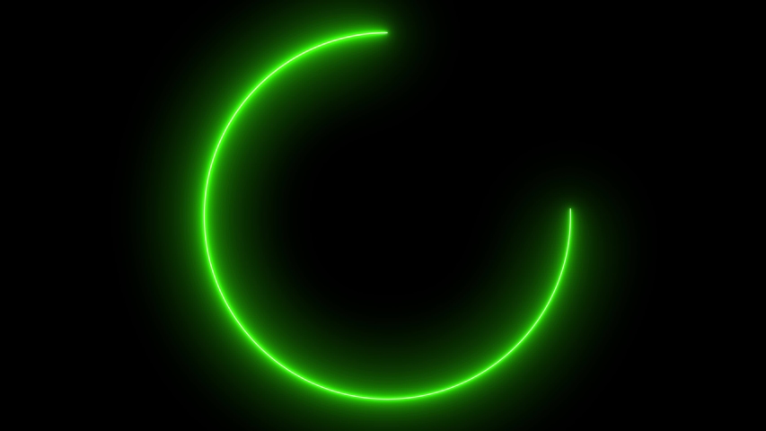 Abstract Circle with Neon Line. Stock Footage Video (100% Royalty-free ...