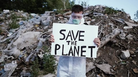 Environmental Protection Activist Fights Against Pollution Stock ...