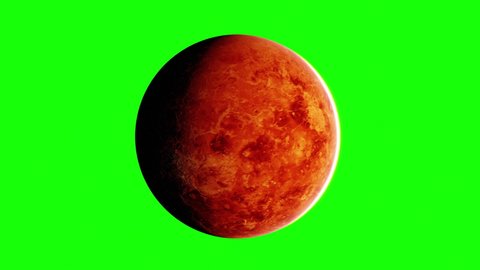 Realistic Red Planet Venus Rotating Animation Stock Footage Video (100% ...