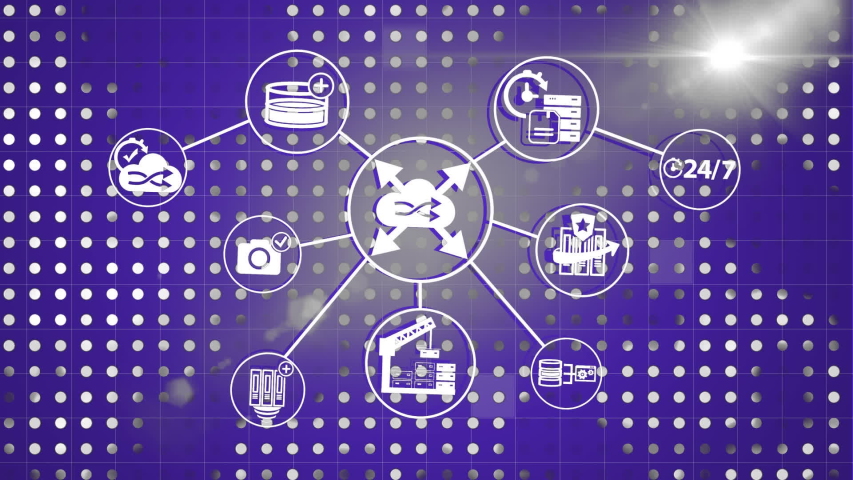 Digital Animation of Symbols in Stock Footage Video (100% Royalty-free ...