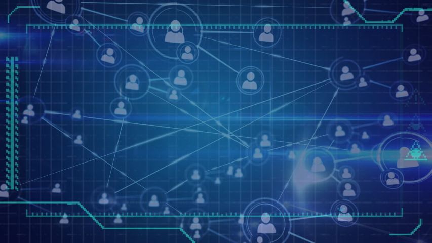 Digital Animation Of A Network Stock Footage Video (100% Royalty-free