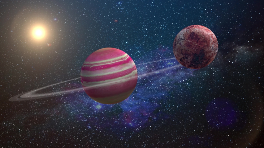 3d rendering fictional alien gas planet Stock Footage Video (100% ...