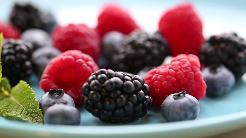 Mix of Fresh Berries On Stock Footage Video (100% Royalty-free ...