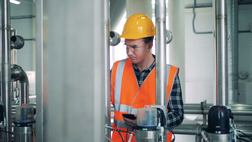 Male Distillery Worker is Checking Stock Footage Video (100% Royalty ...