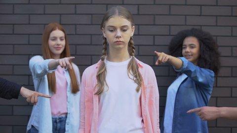 Confused Bullying Victim Looking Camera Female Stock Footage Video (100 ...