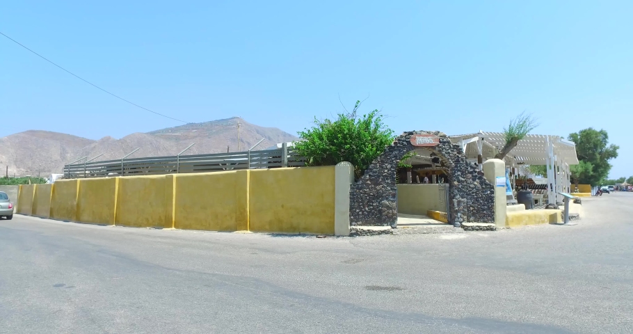 famous 'mera' beach facility santorini island Stock Footage Video (100% ...