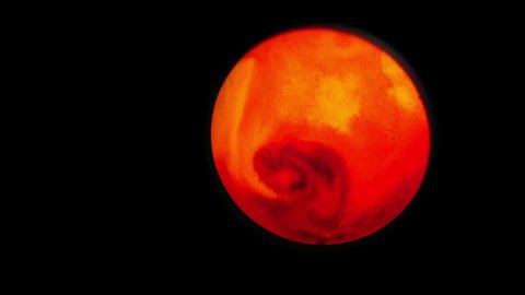 abstract red green planet moving surface Stock Footage Video (100% ...