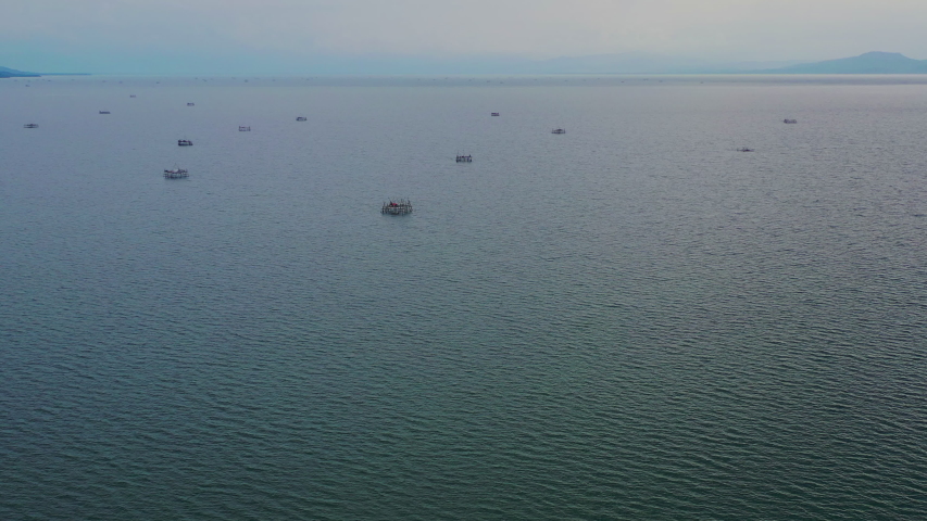 fisherman's fish catching platform traditional fishing Stock Footage ...