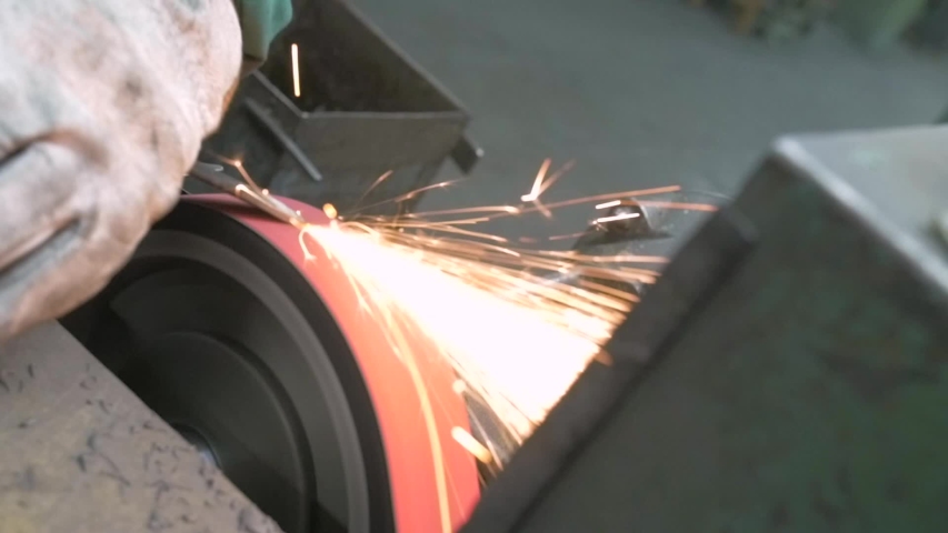 sword being sanded sharpened modern swordsmith's Stock Footage Video ...