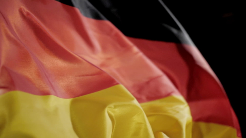 german flag on black background slow Stock Footage Video (100% Royalty ...