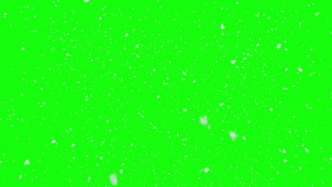 Realistic Snow Falling Front Green Screen Stock Footage Video (100% ...