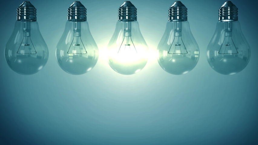 4k Light Bulb Creative Concept Idea Stock Footage Video (100% Royalty ...