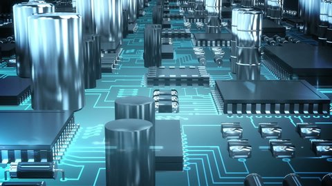 Futuristic Animation Factory Digitalization Information Showing Stock ...