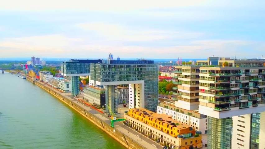 urban germany architecture future bird's eye Stock Footage Video (100% ...