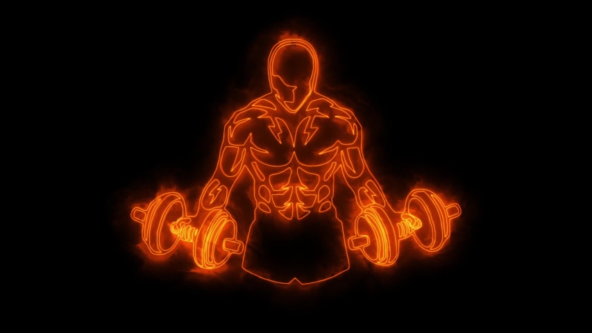 Orange Fitness Gym Animated Logo Stock Footage Video (100% Royalty-free ...