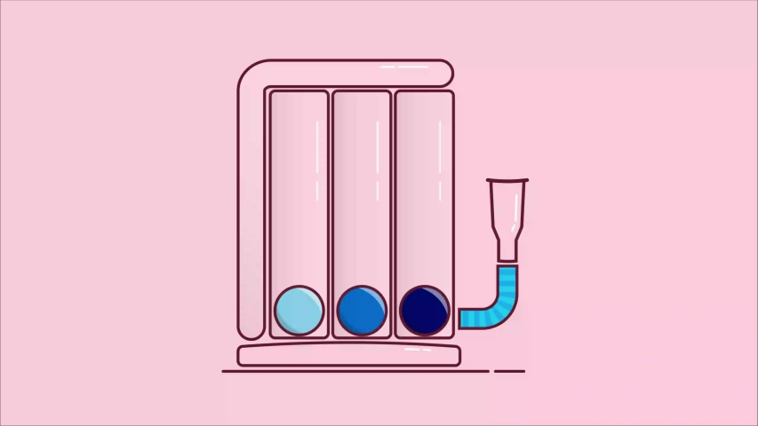 tri-balls incentive spirometer breathing exercise cartoon: วิดีโอสต็อก ...