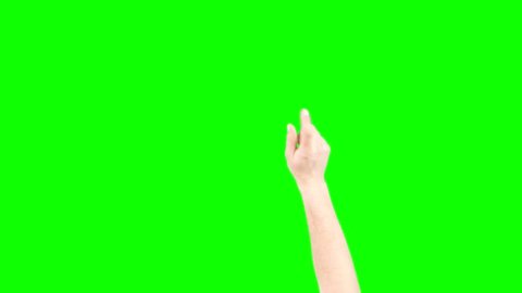 Pointing Hand On Green Screen Chroma Stock Footage Video (100% Royalty ...