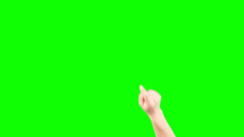 hand slapping screen on green chroma Stock Footage Video (100% Royalty ...