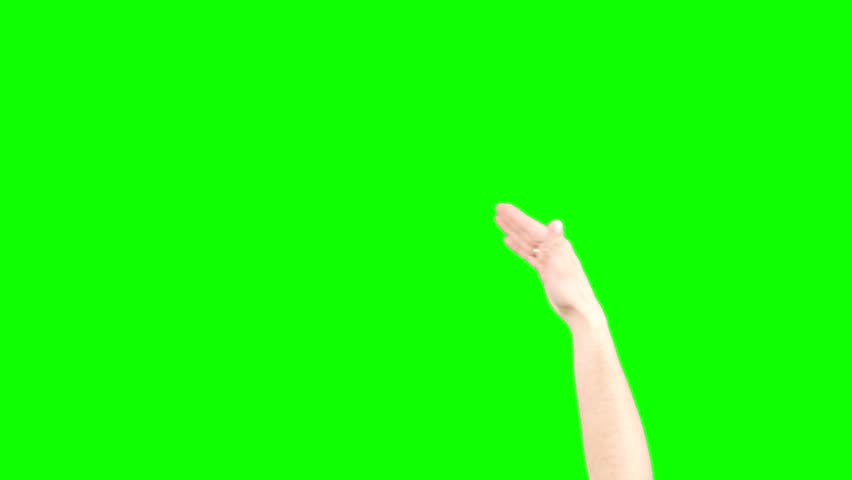hand slapping screen on green chroma Stock Footage Video (100% Royalty ...