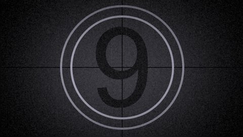 Countdown Leader Graphic Old Film Stock Footage Video (100% Royalty ...