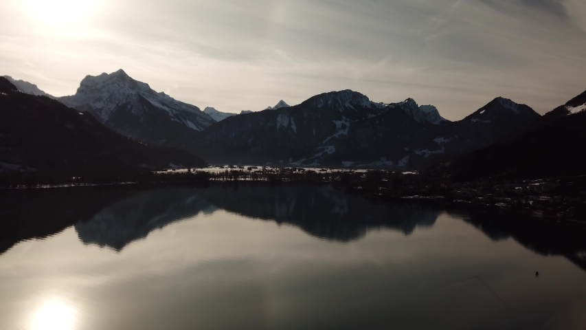 Aerial View Over a Lake Stock Footage Video (100% Royalty-free ...