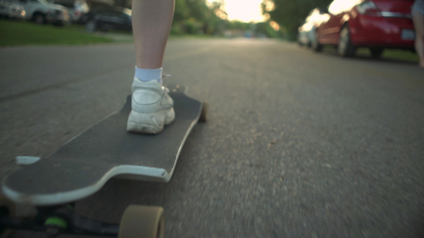 low angle perspective girl's feet she Stock Footage Video (100% Royalty ...